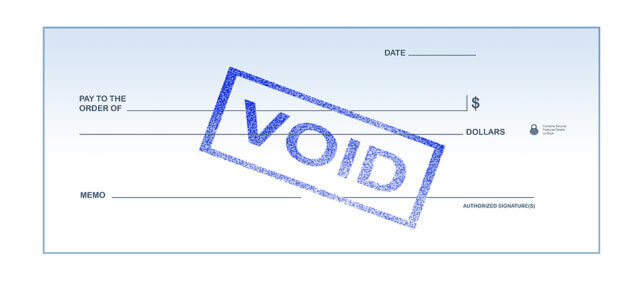 How to Void a Check and When to Use One?